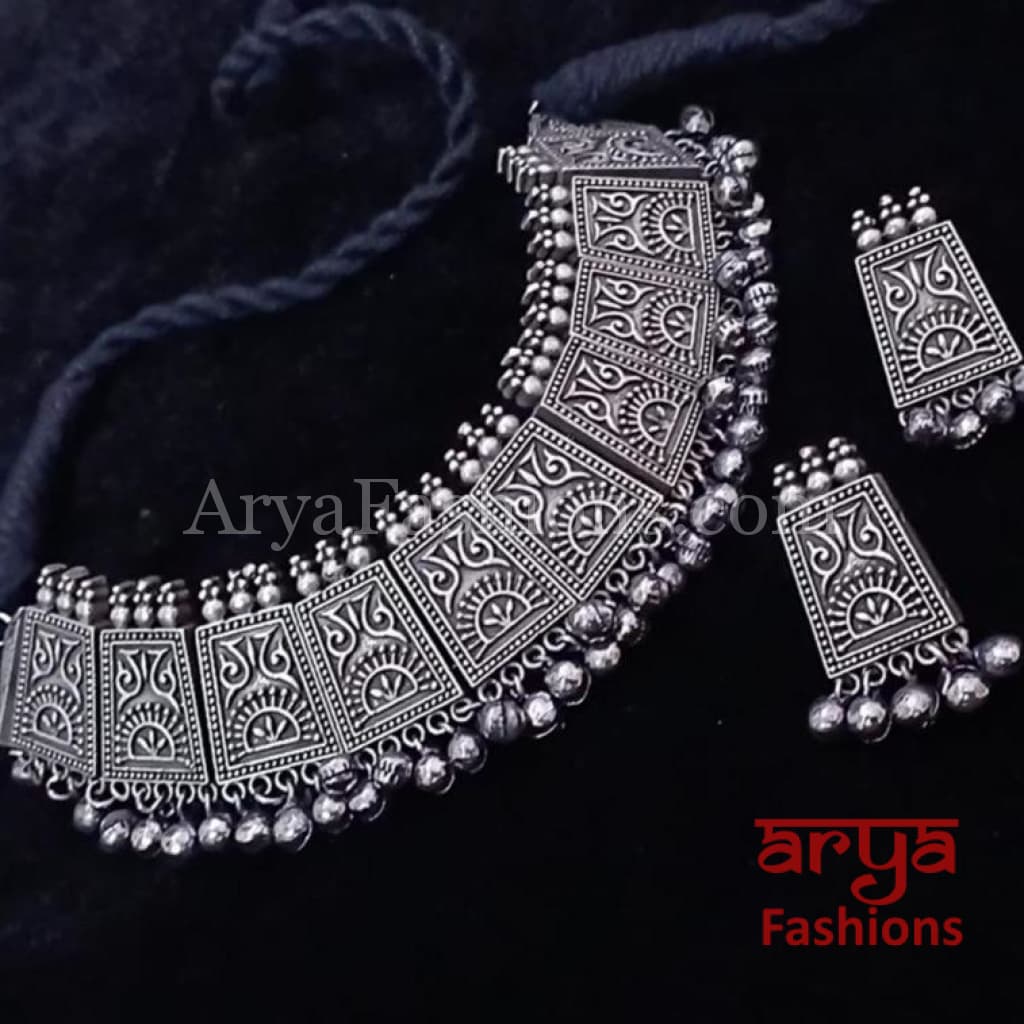German Silver Tribal Necklace – AryaFashions